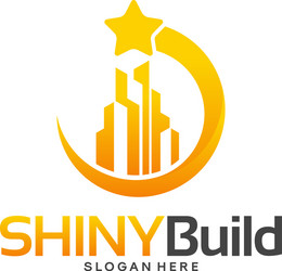 Star building logo designs concept shiny Vector Image