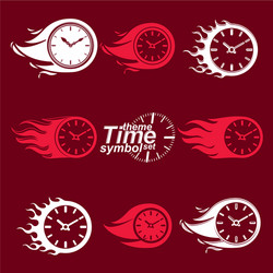 Time is running out theme symbol alarm conceptual Vector Image