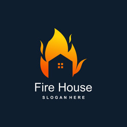 Fire book logo design idea with modern creative Vector Image
