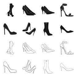 High heels only hand drawn lettering isolated Vector Image