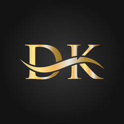 Initial monogram letter dk logo design dk Vector Image