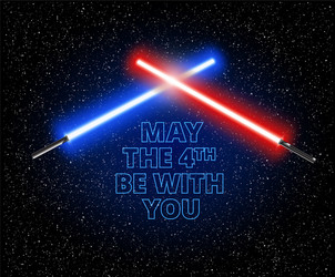 2019 may the force be with you for your seasonal Vector Image