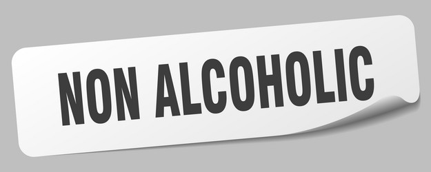 Non alcoholic sticker non alcoholic label Vector Image