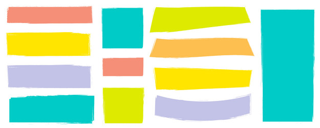 Paper rectangle with rough edge torn shapes Vector Image