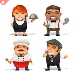 Food industry professions Royalty Free Vector Image