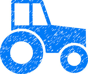 Wheeled tractor rounded grainy icon Royalty Free Vector