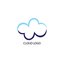 Blue cloud logo Royalty Free Vector Image - VectorStock