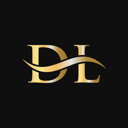 Initial monogram letter dl logo design dl Vector Image