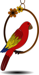 Cartoon quaker parakeet on white background Vector Image