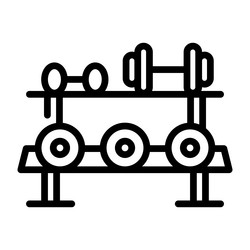 Dumbbells rack Royalty Free Vector Image - VectorStock