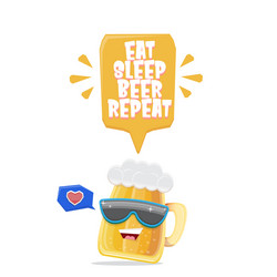 Eat sleep beer repeat concept Royalty Free Vector Image