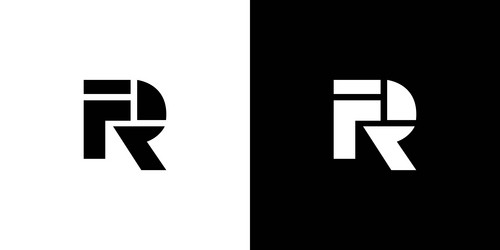 Simple and modern letter r initials logo design Vector Image