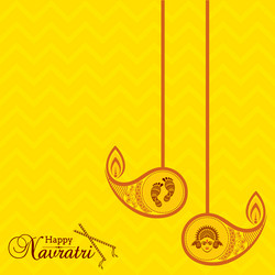 Navratri utsav greeting card Royalty Free Vector Image