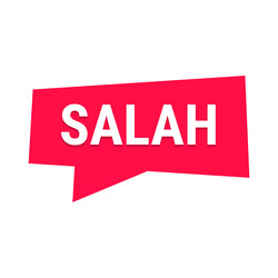 Salah red callout banner with information Vector Image