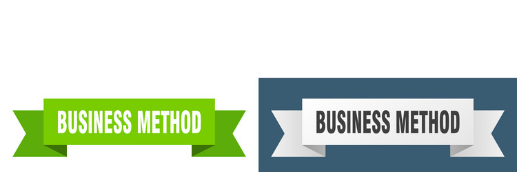 Business method ribbon paper band Royalty Free Vector Image