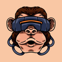 Monkey Vr Vector Images (25)