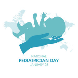 National pediatrician day poster Royalty Free Vector Image