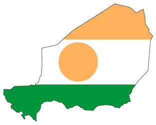 Italy map with flag inside Royalty Free Vector Image