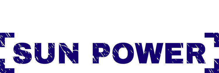 Scratched textured sun power stamp seal Royalty Free Vector