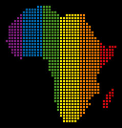 Spectrum dotted lgbt africa map Royalty Free Vector Image