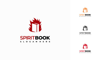 Spirit book logo designs motivation book logo Vector Image