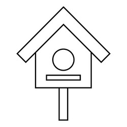 Birdhouse sketch wooden bird box drawing Vector Image