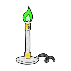 Comic cartoon bunsen burner Royalty Free Vector Image