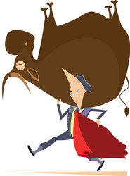 Matador Bull Comic Vector Images (26)