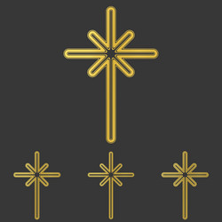 Line cross logo design set Royalty Free Vector Image