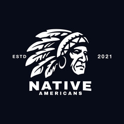 Native american fitness logo design inspiration Vector Image