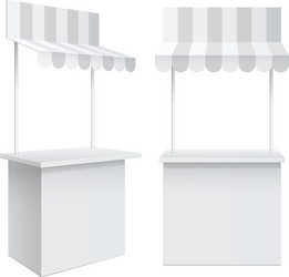 Set of realistic trade exhibition stand or white Vector Image