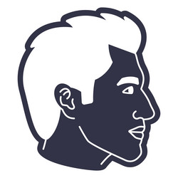 Short male haircut cut out Royalty Free Vector Image