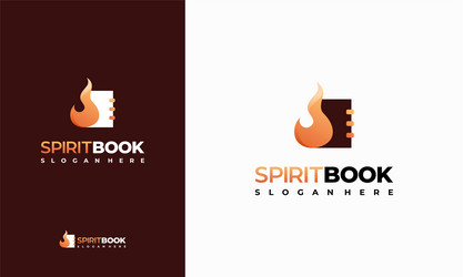 Spirit book logo designs motivation book logo Vector Image