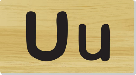 Sign language and the alphabetthe letter u Vector Image