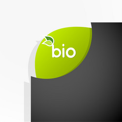 Torn paper with bio sign Royalty Free Vector Image