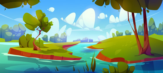 Village cartoon background Royalty Free Vector Image