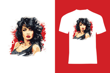 Comic female character abstract cartoon style Vector Image