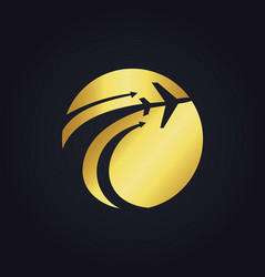 Airplane Logo Gold Vector Images (over 160)