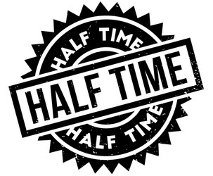 Half time rubber stamp Royalty Free Vector Image