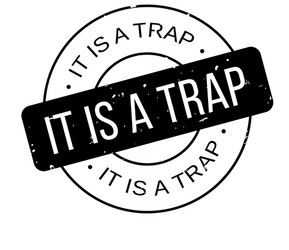 It is a trap rubber stamp Royalty Free Vector Image