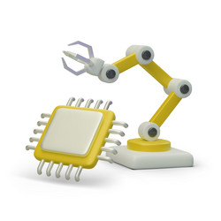 Programmable hand manipulator main processor Vector Image