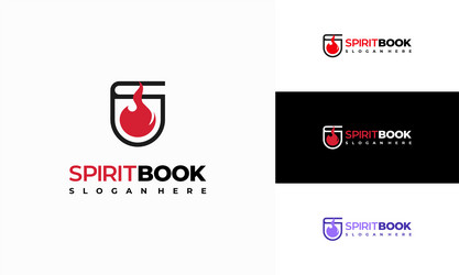 Spirit book logo designs hot learn Royalty Free Vector Image