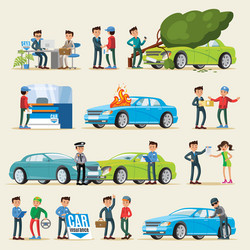 Car insurance infographics Royalty Free Vector Image
