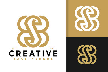 Letter s luxury logo design brand identity logos Vector Image