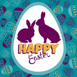 Easter rabbits Royalty Free Vector Image - VectorStock