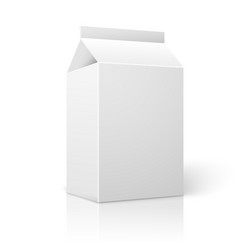 Realistic small white blank paper package Vector Image