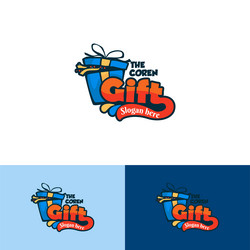 Set of modern gift box logo design Royalty Free Vector Image