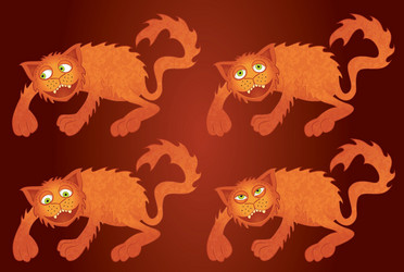 Cartoon cowboy cat with gun Royalty Free Vector Image