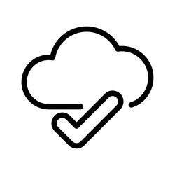 Check cloud icon Royalty Free Vector Image - VectorStock