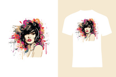 Comic female character abstract cartoon style Vector Image